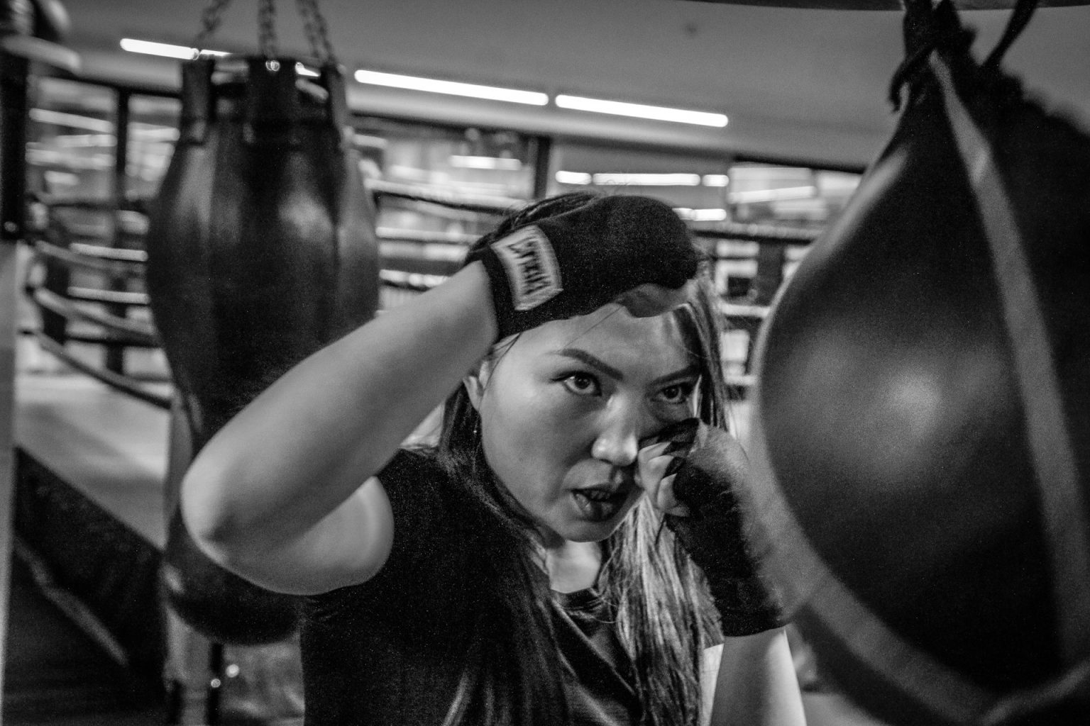 Le punching-ball afin de mieux s'entraîner